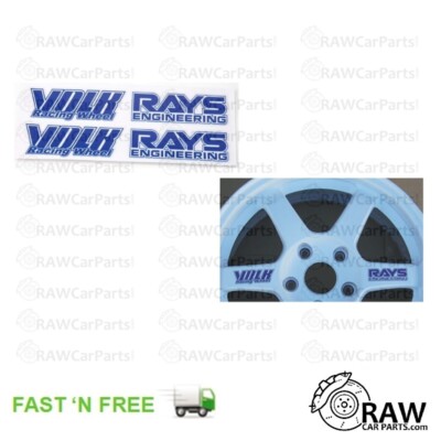 Set of 4 Blue Rays Volk Racing Wheel Stickers Decals Vinyls Not Work ...