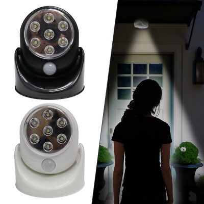 7 LED Battery Sensor Light Indoor Outdoor Motion Activated Light Stairs ...