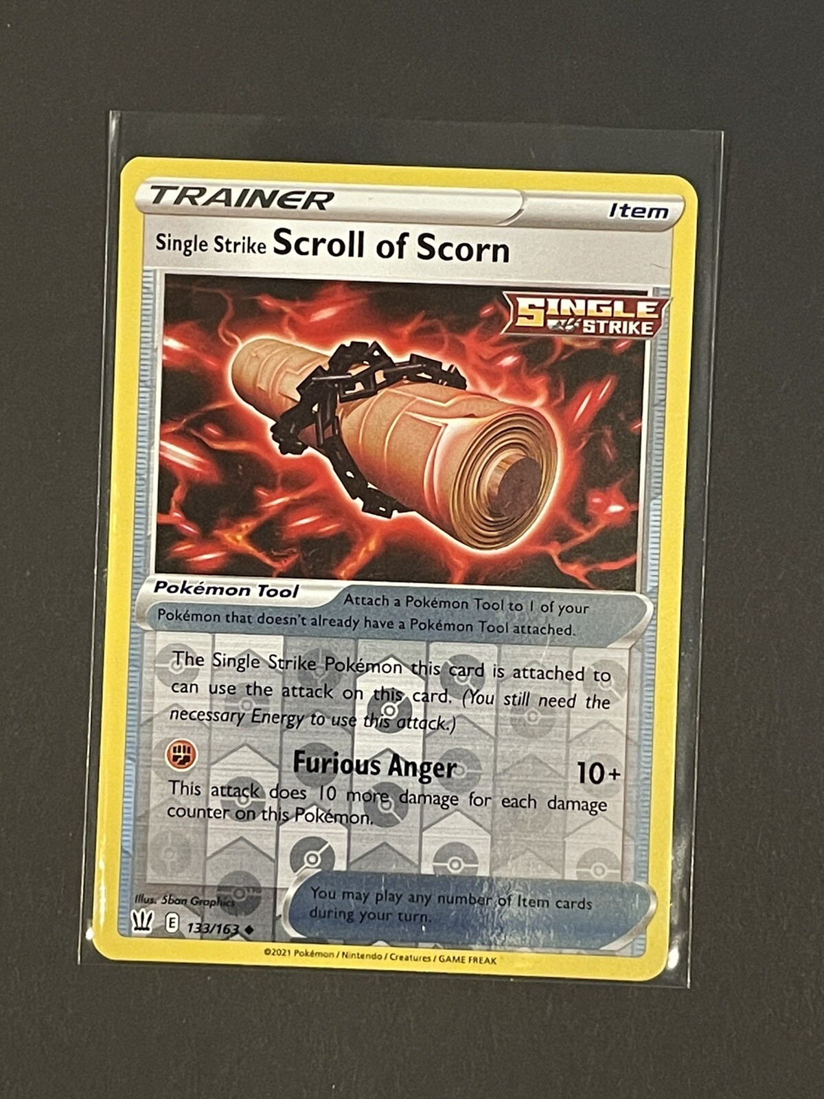 Single Strike Scroll Of Scorn 133/163 Reverse Holo Battle Styles ...