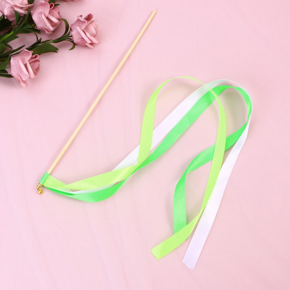 20Pcs Ribbon Sticks Fairy Sticks Ribbon Streamers Wands with Tiny Bell ...