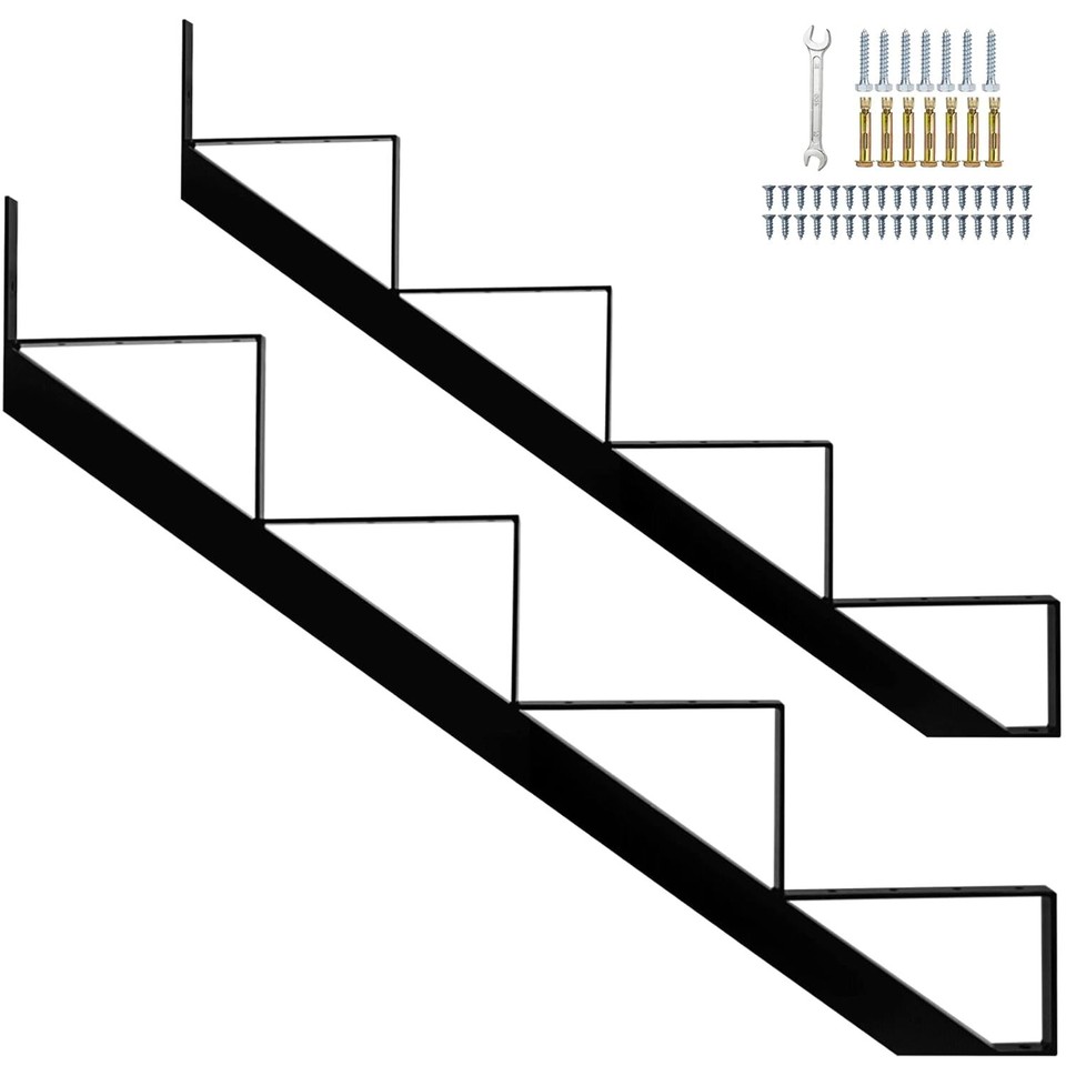 4-Step Steel Stair Stringers for Outdoor Use - Easy Install and Durable ...