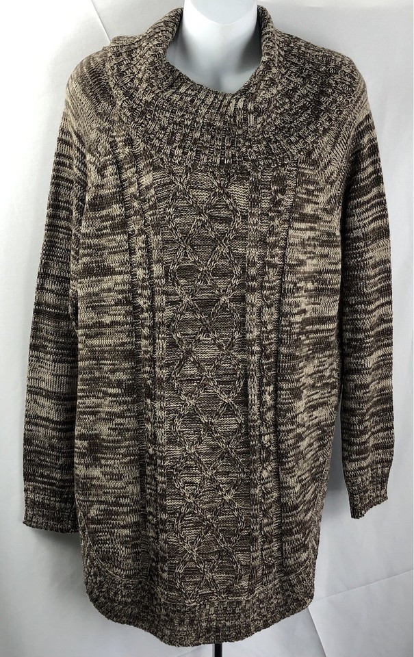 Jason Maxwell TurtleNeck Sweater XL Coffee Bean LongSleeve Round Hem ...