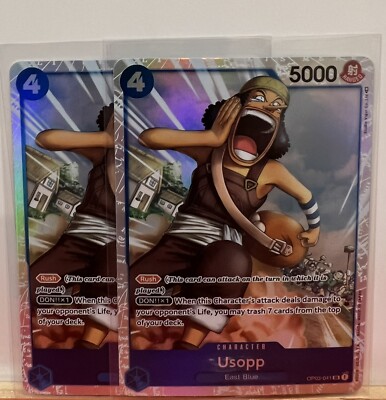 2 x One Piece Card Game TCG Pillars of Strength Usopp OP03-041 SR | eBay