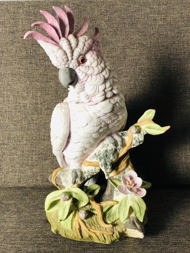 Vintage Jonathan Byron Sculpted Porcelain Cockatoo Bird Figurine 11 ...