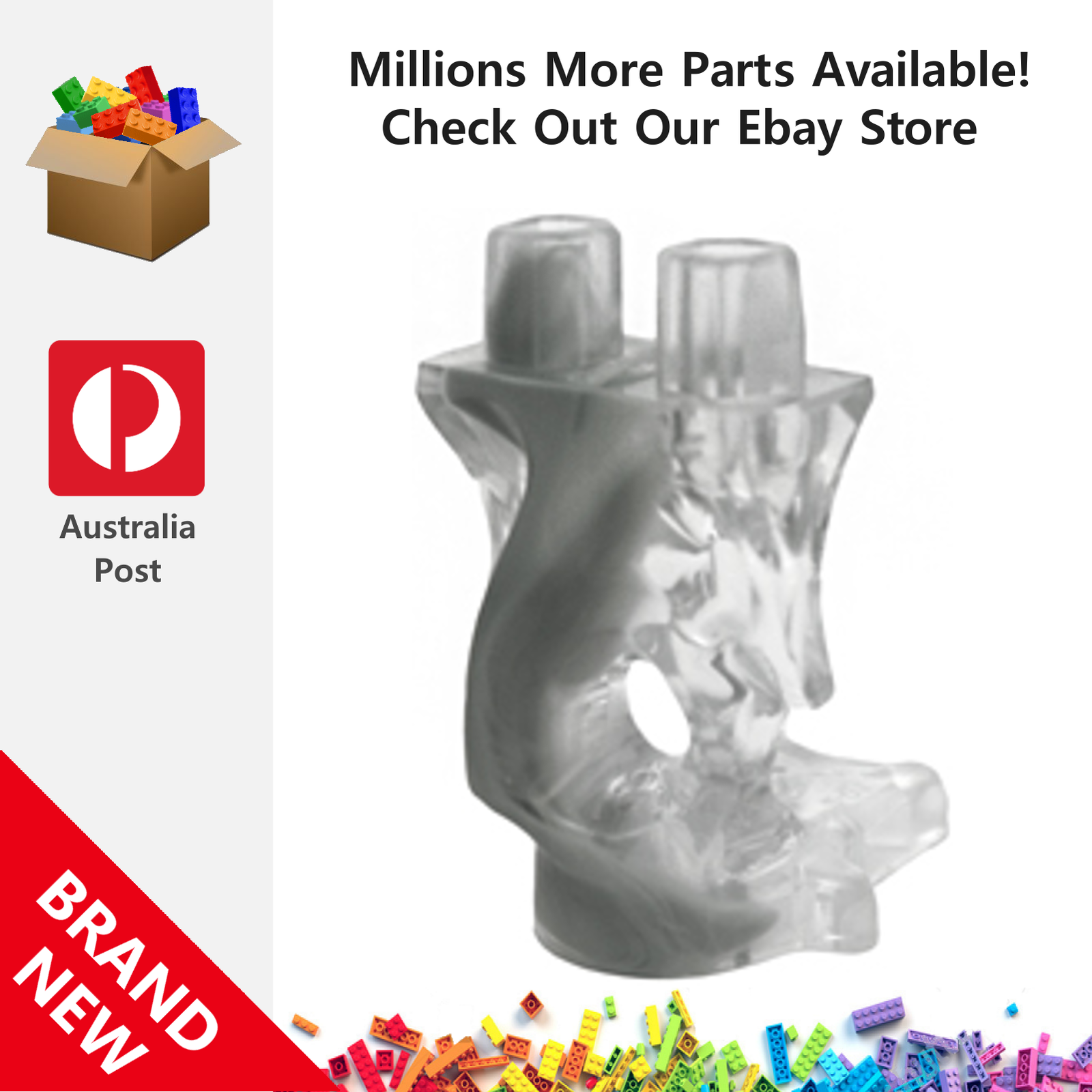 Genuine LEGO™ Transparent Clear Lower Body Ghost with Marbled 19859 ...