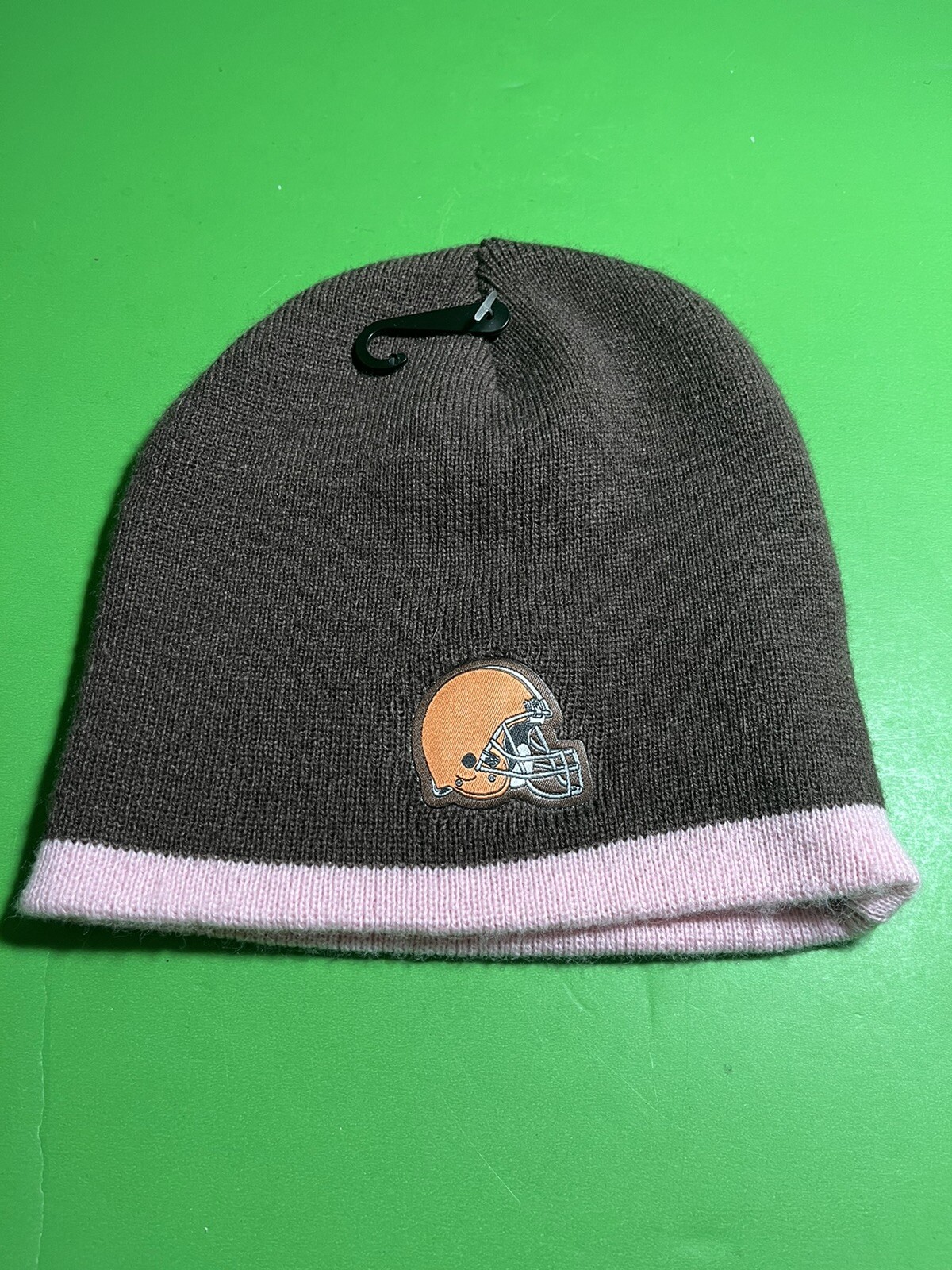 Cleveland Browns Winter Hat Brown Pink Woman’s Beanie NFL Cancer Center ...