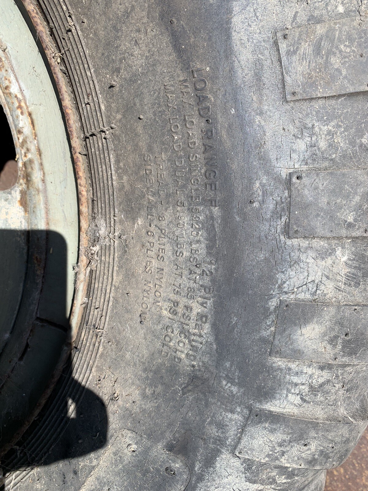 11.00 - 20 WHEEL & TIRE 10 Lug Dually Split Rim MILITARY | eBay