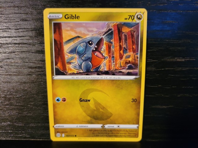 Pokémon TCG Gible Sword & Shield: Brilliant Stars 107/172 Regular ...