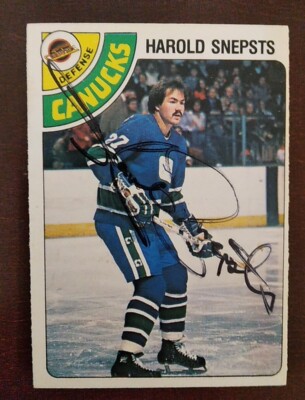 1978-79 O PEE CHEE HOCKEY HAROLD SNEPSTS #380 CANUCKS Autographed Card ...