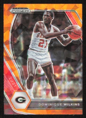2021 Prizm Draft DOMINIQUE WILKINS Orange Ice card GEORGIA BULLDOGS #93 ...