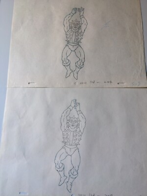 VINTAGE HE-MAN ANIMATION CELS ART FILMATION STUDIOS ART DRAWING 80s ...