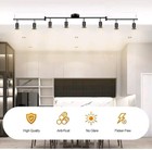 DLLT 8-Light LED Track Lighting Kit, Flexibly Rotatable Light Heads, 8 ...