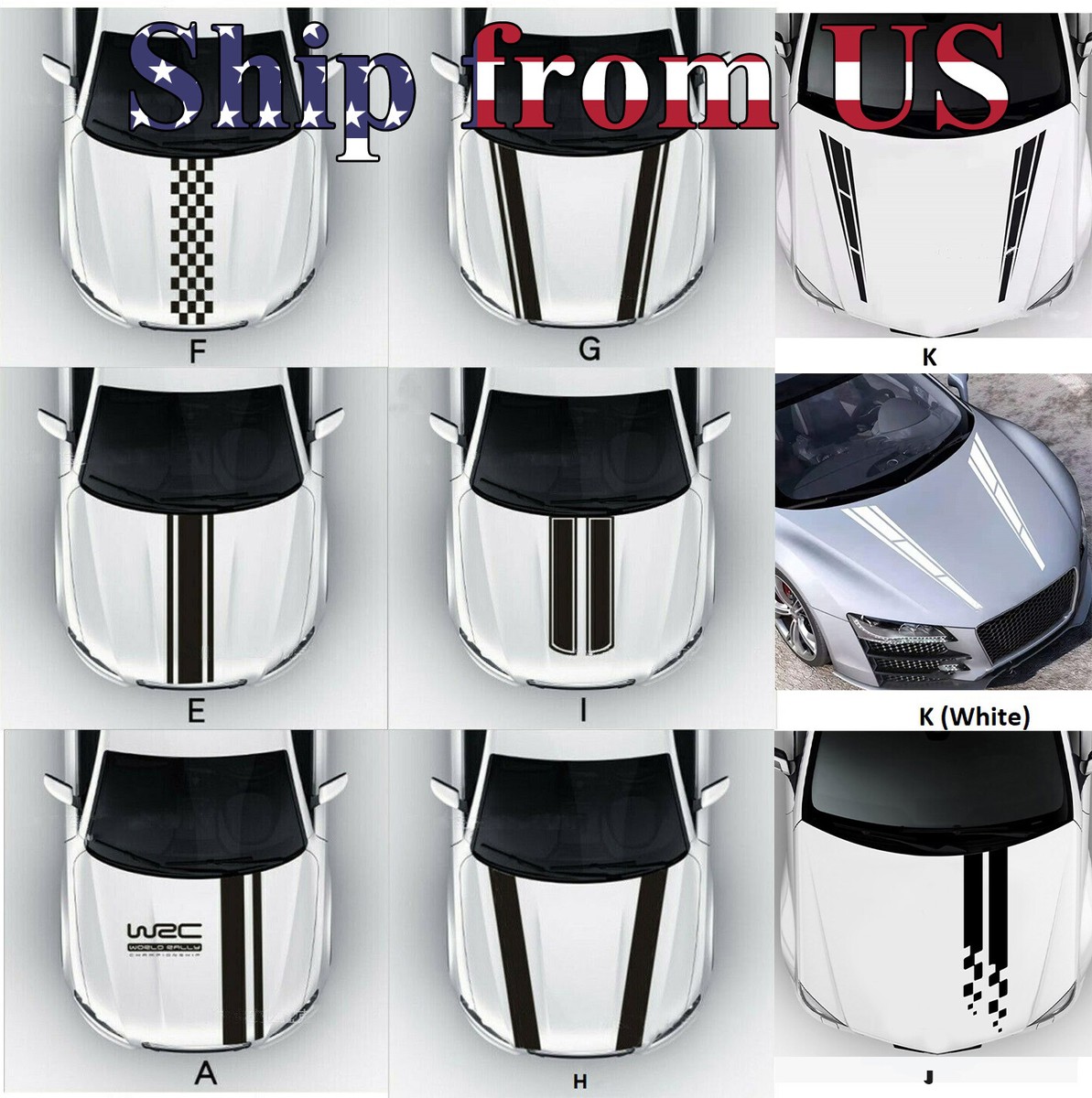 Car Racing Stripes Decals
