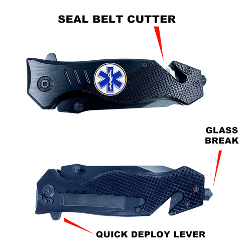 EMT EMS Paramedic Knife 3-in-1 Military Tactical Rescue knife tool with ...
