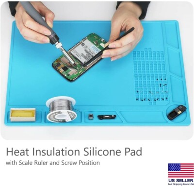 Heat Insulation Silicone Pad Soldering Cell Phone Repair Platform Mat ...