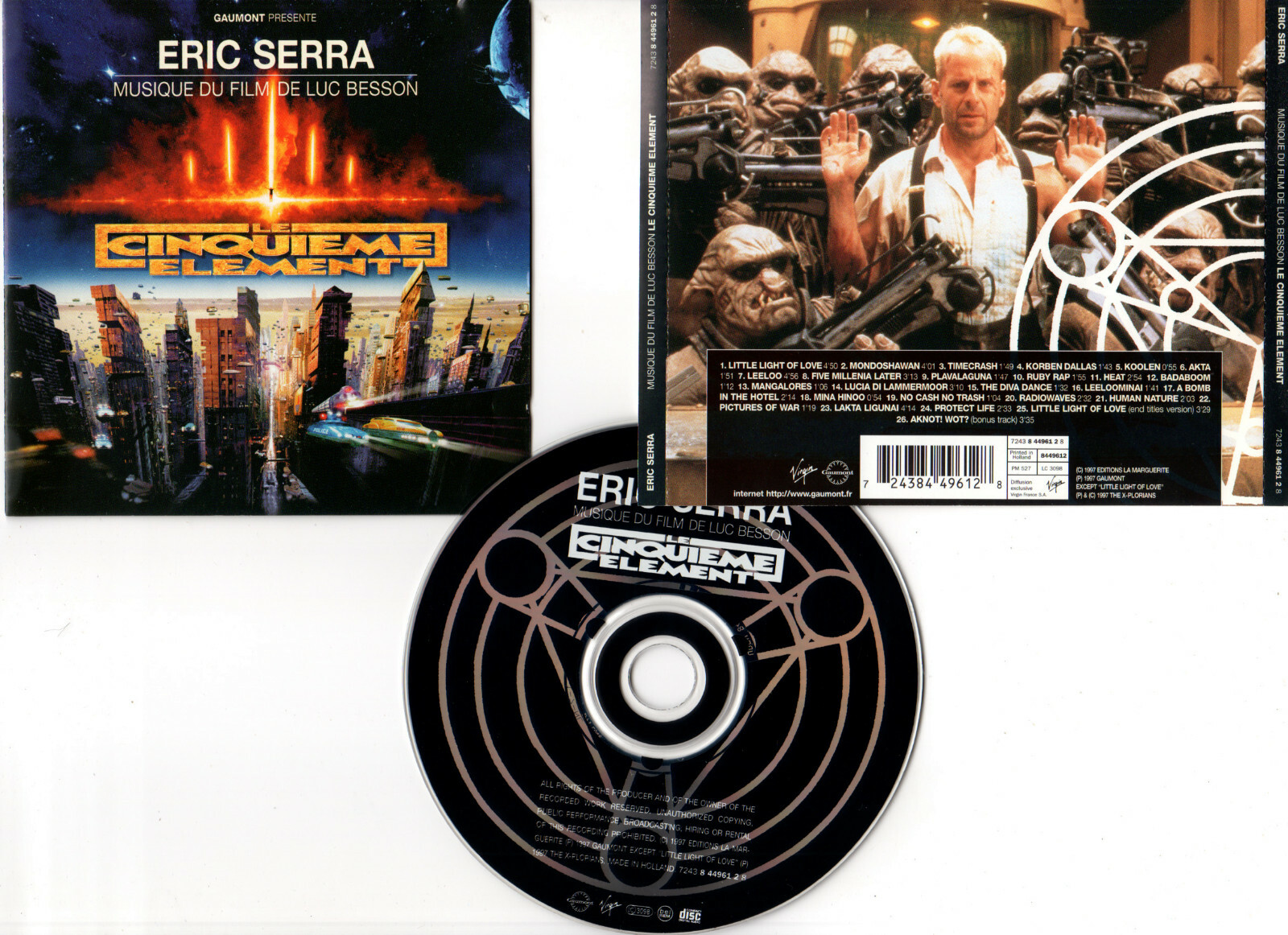 LE CINQUIEME ELEMENT - Willis,Jovovich,Besson (CD BOF/OST) Eric Serra ...