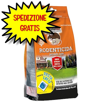 PROTEMAX RODENTICIDA PRONTO ALL'USO 150 G - 10 BUSTINE BLU DA 15 G | eBay