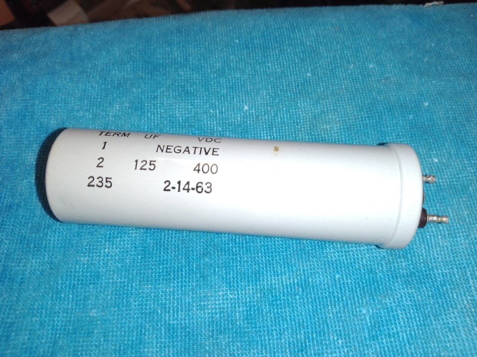 WESTERN ELECTRIC KS-13686 ELECTROLYTIC CAPACITOR - 125 MFD - 400 VOLTS ...