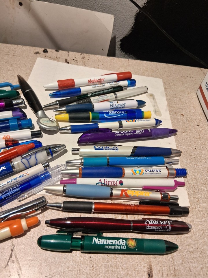 Vintage 29pc Lot Pharmacy Drug Rep Advertising Pens Lunesta Aceon ...