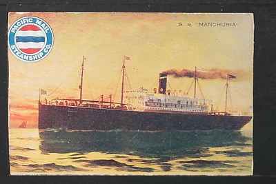86-BOATS & SHIPS -USA, Pacific Mail Steamship Co. S.S. "MANCHURIA" | eBay