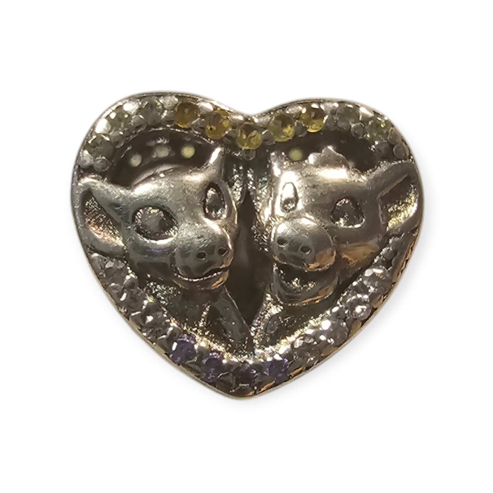 Pandora Disney The Lion King Simba & Nala Heart Charm… - Gem