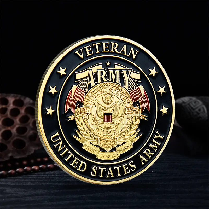 Army Vet Challenge Coin (V back) - Excellent Gift - Shipped Free fm US ...
