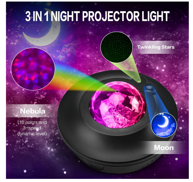 Galaxy Projector Lights Starry Night Light Moon Star Nebula Wave ...