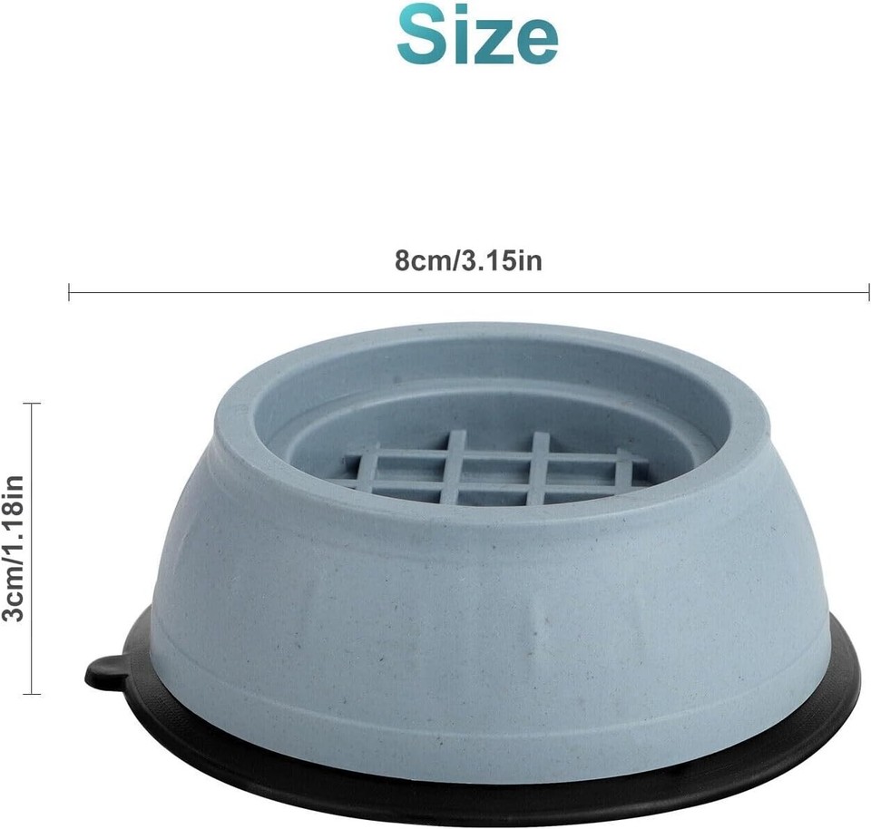 8PCS Anti Vibration Washing Machine Mats Support Anti-Slip Rubber Feet ...