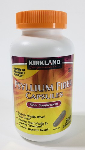 2-PACK Kirkland Signature Psyllium Husk Fiber Capsules 2x360=720 ...