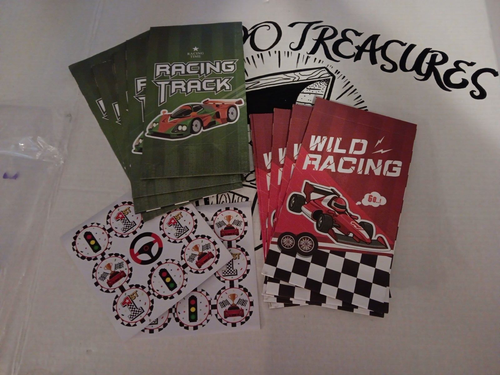 12 Paper Race Car Party Favors Bags Racing Birthday Goodies Treats ...