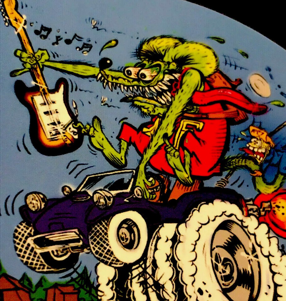 RAT FINK STICKER “ELECTRIC GUITAR” 3 3/4” X 2 3/4 GLOSSY | eBay