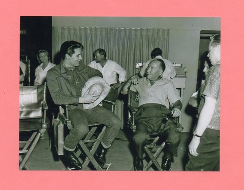 Elvis Presley on the Movie Set with Producer Hal Wallis Rare Photo ...