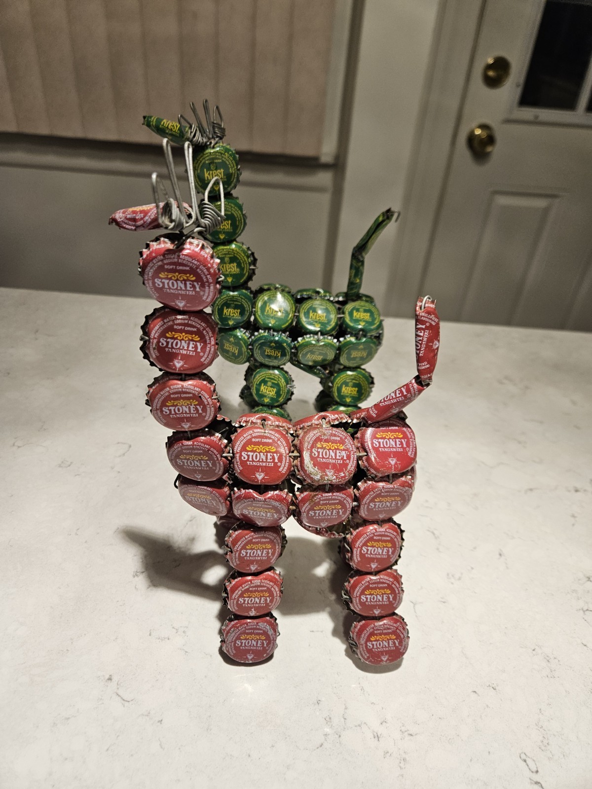 Stoney & Krest Handmade Bottle Cap Animal Sculptures, Soda Cap Art