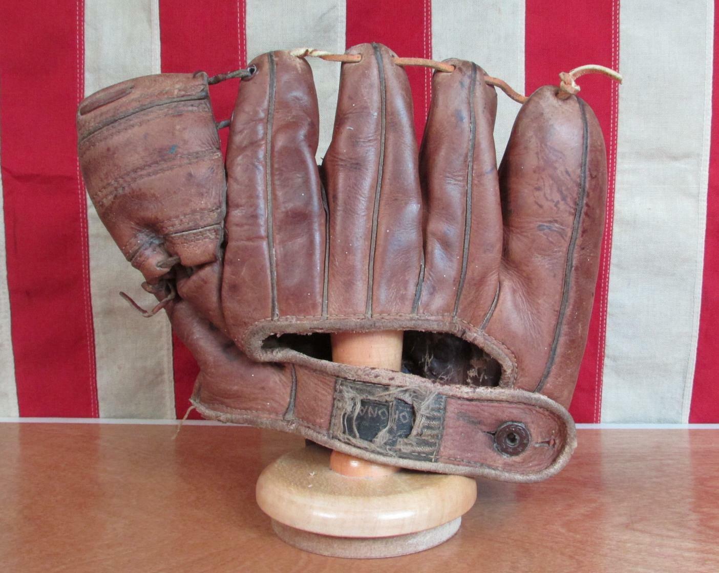 Vintage 1950s Nokona Leather Baseball Glove Dan Hoak Professional Model ...