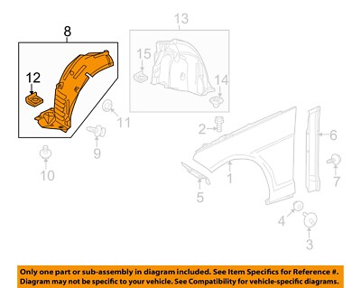 Mercedes MERCEDES-BENZ OEM-Front Fender Liner Splash Shield Right ...