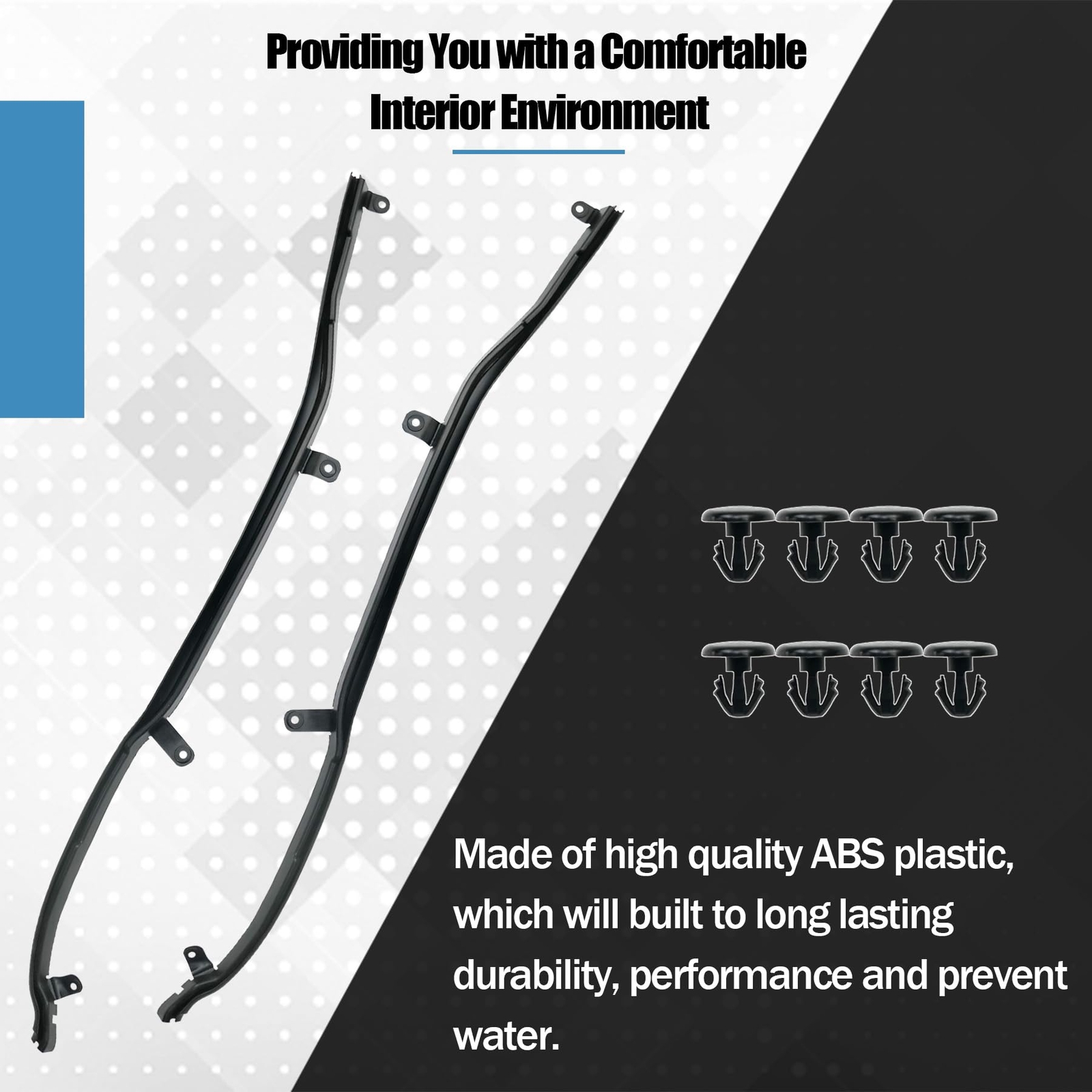 For 11-19 Ford Explorer Front Edge of Rear Door Weatherstrip Seal ...