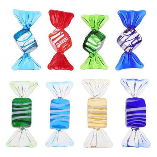 8 Pcs Glass Candy Ornaments Soda Lime Home Decor Table Scatter | eBay