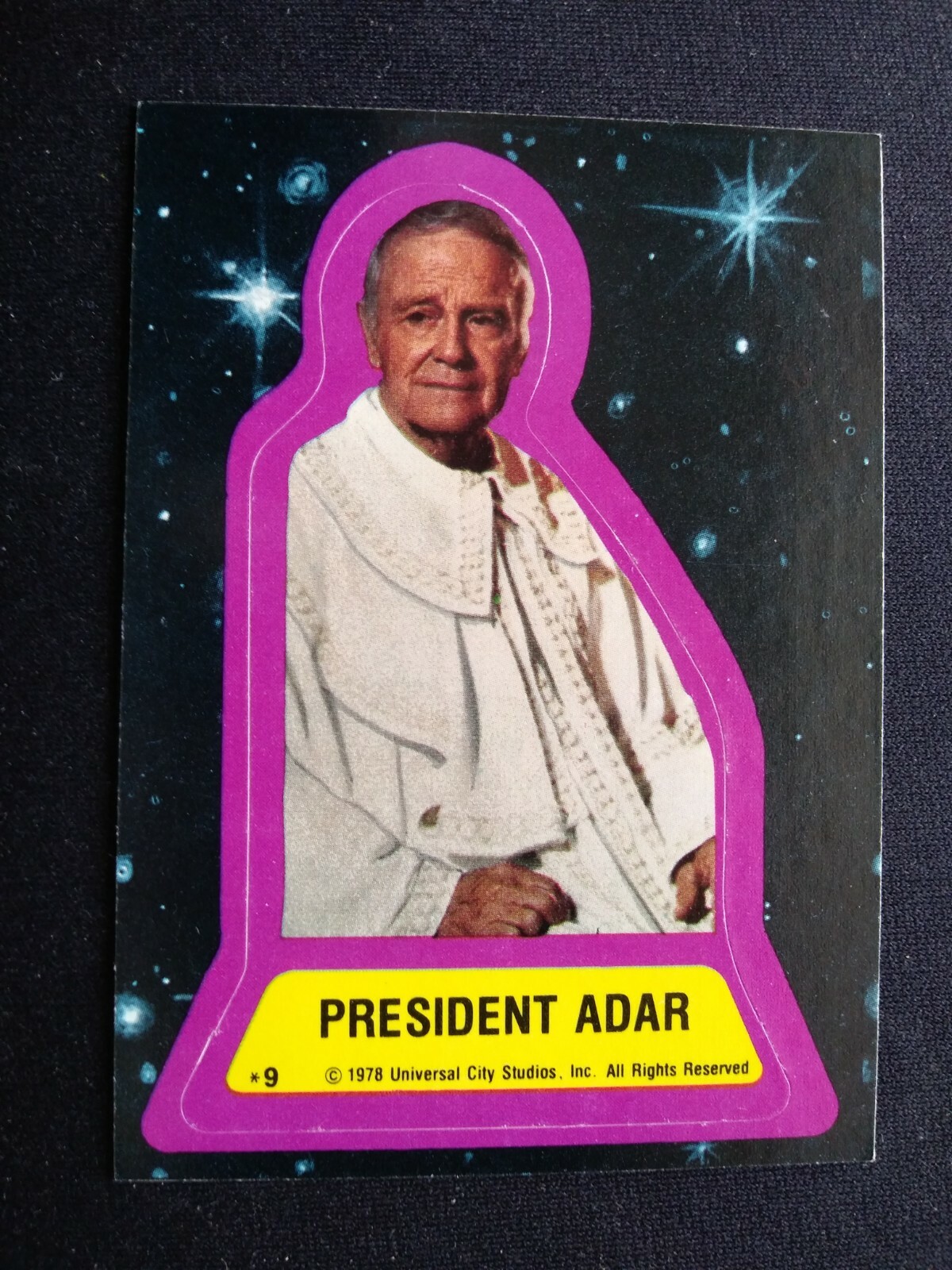 1978 Topps Battlestar Galactica Sticker # 9 President Adar (EX) | eBay