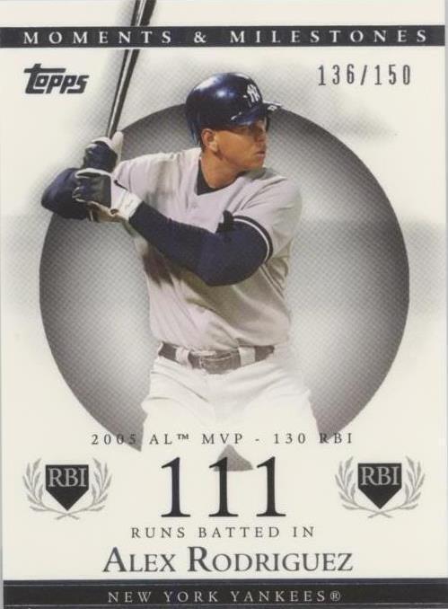 2007 Topps Moments & Milestones - Alex Rodriguez #34-111 2005 AL MVP ...