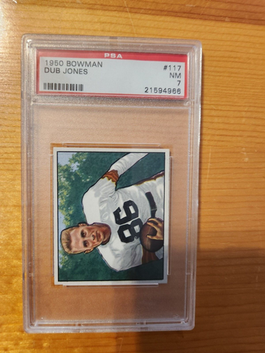 1950 Bowman Football #117 Dub Jones PSA 7 Cleveland Browns | eBay
