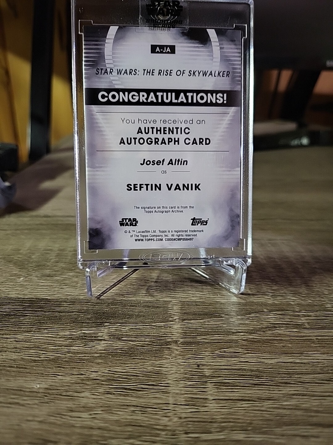 2023 Topps Star Wars Signature Series Josef Altin As Seftin Vanik #'D 12/25 | eBay