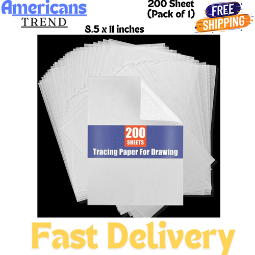 Tracing Paper for Drawing Trace Paper -PSLER 200 Sheets White ...