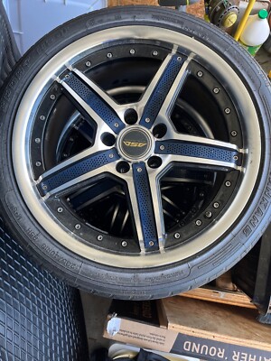 4 used rims and tires, 235/40R18, removable color insert from 2007 ...
