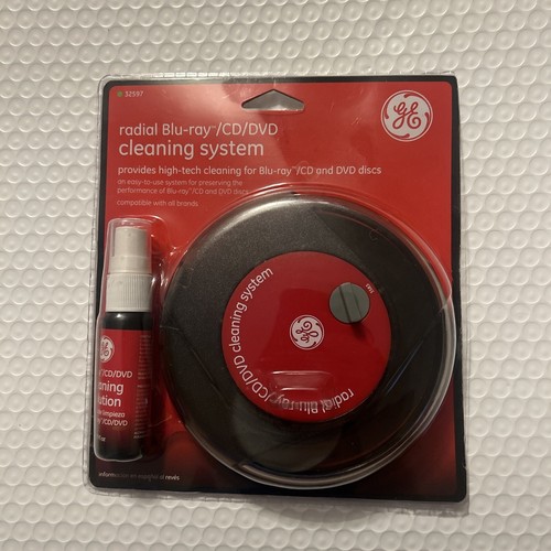 GE Radial Blu-ray/CD/DVD Disc Cleaning System Model 32597 Brand New ...
