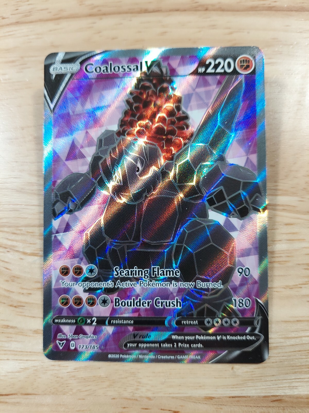 Coalossal V 173/185 Vivid Voltage NM Full Art Ultra Rare Pokemon Card ...
