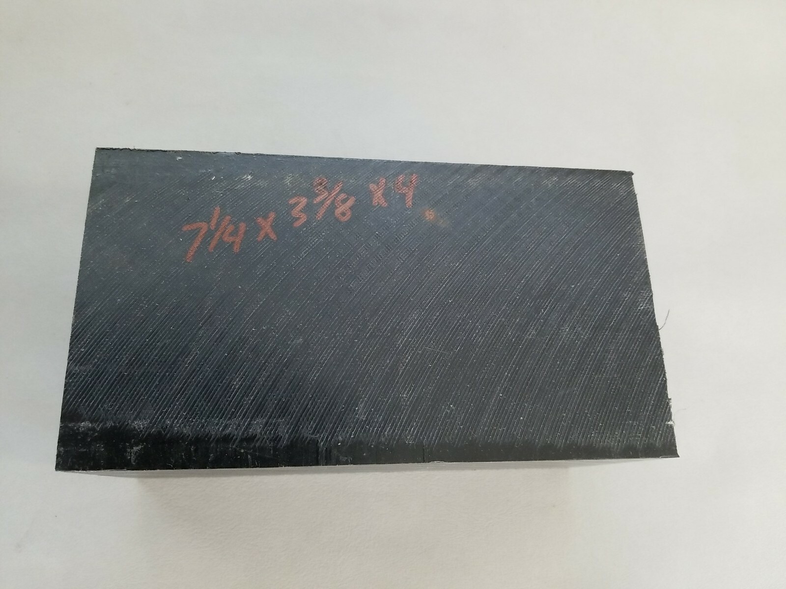 BLACK UHMW RECTANGLE BAR Machinable Plastic Flat Stock 3-3/8x4x7-1/4 ...