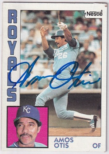 Amos Otis Royals 1984 Topps Nestle KC Royals SIGNED CARD AUTOGRAPHED | eBay