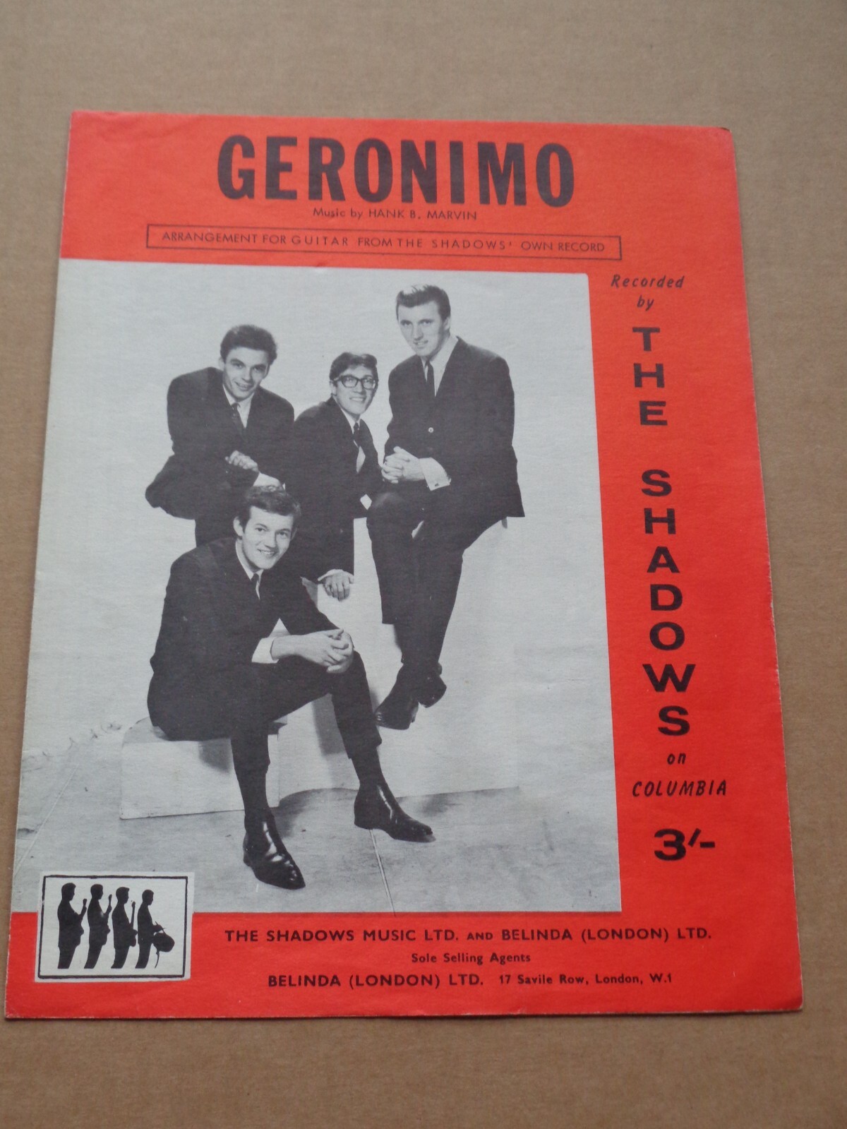 Shadows - Geronimo sheet music | eBay