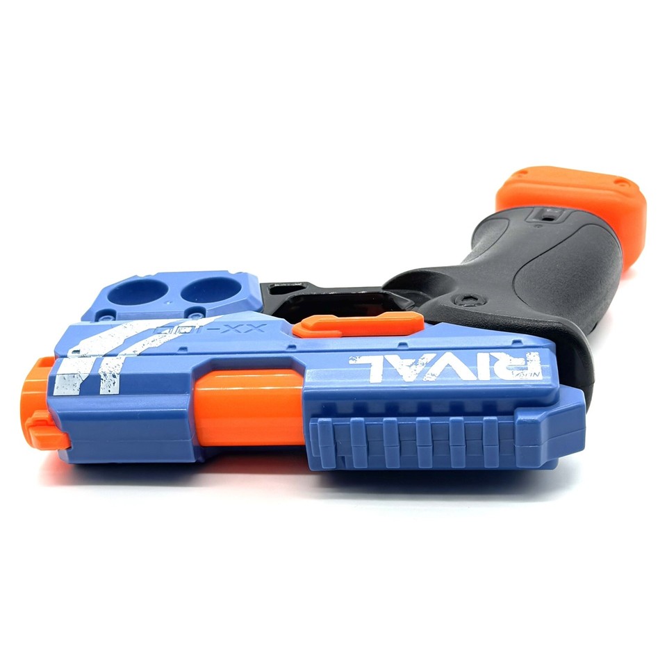Nerf Rival Knockout XX-100 Gun Blaster Pistol 8 Soft Round Bullets Blue ...