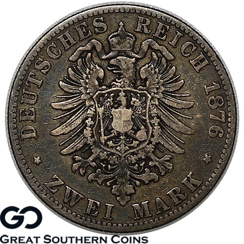 1876-A GERMAN COIN - ZWEI MARK | eBay